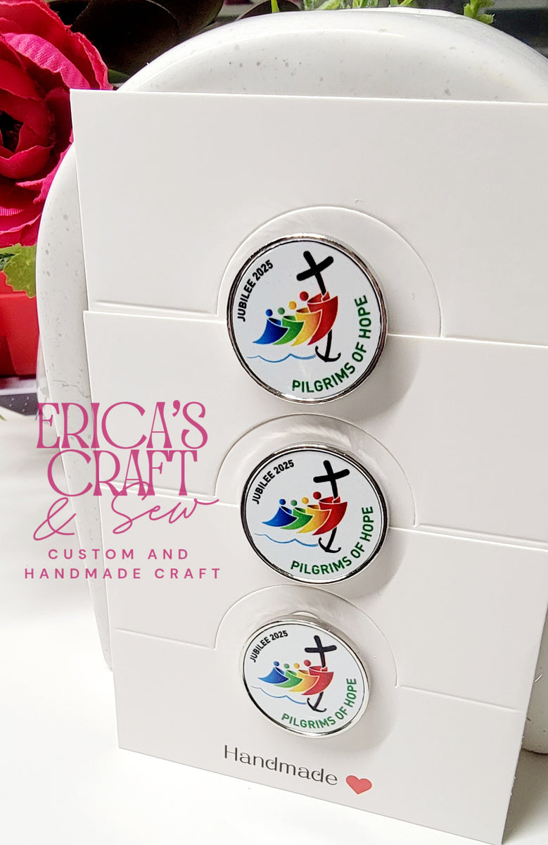 Custom Lapel Pin Personalized 1", Religious Pin, photo pin, QR code pi ...