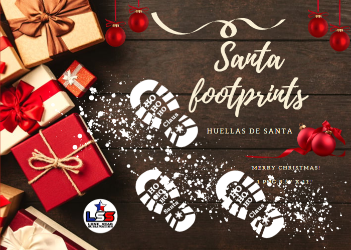 Santa Footprints - PNG - Digital file - Huellas de Santa – Lone Star ...